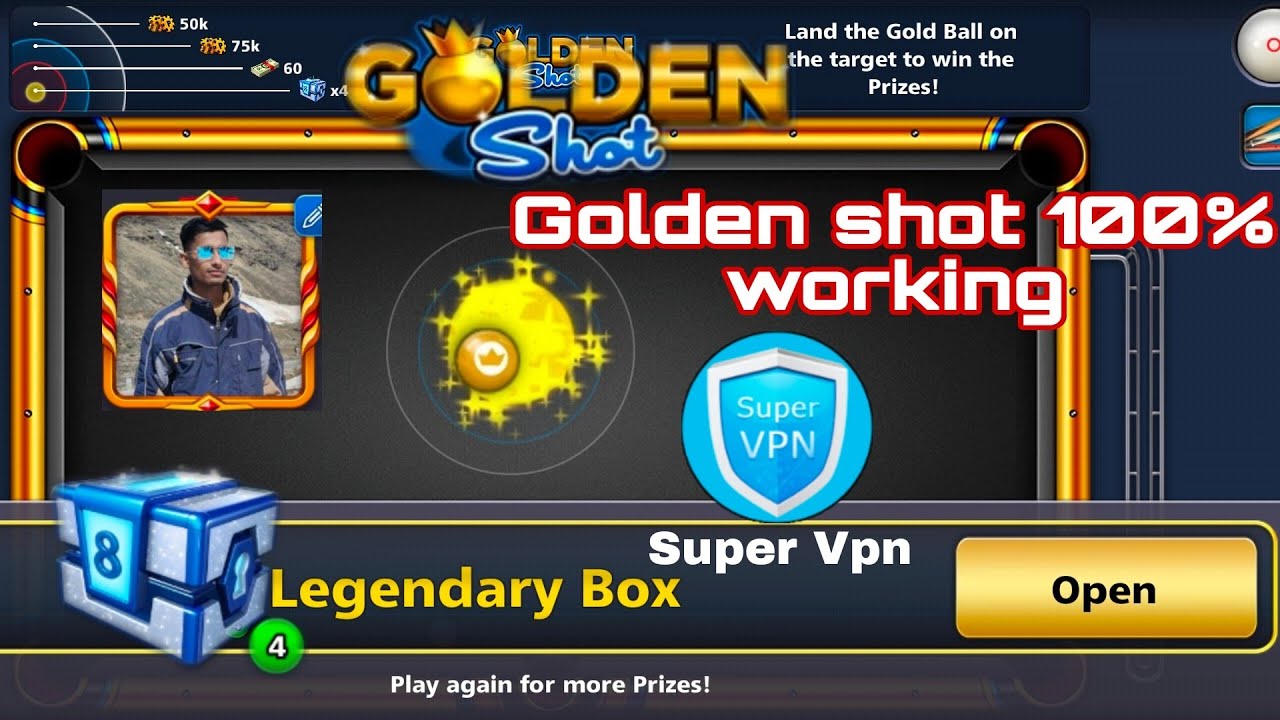 8 BALL POOL GOLDEN SHOT TRICK VPN 100% WORKING 4 LEGENDARY BOX 2024 ...