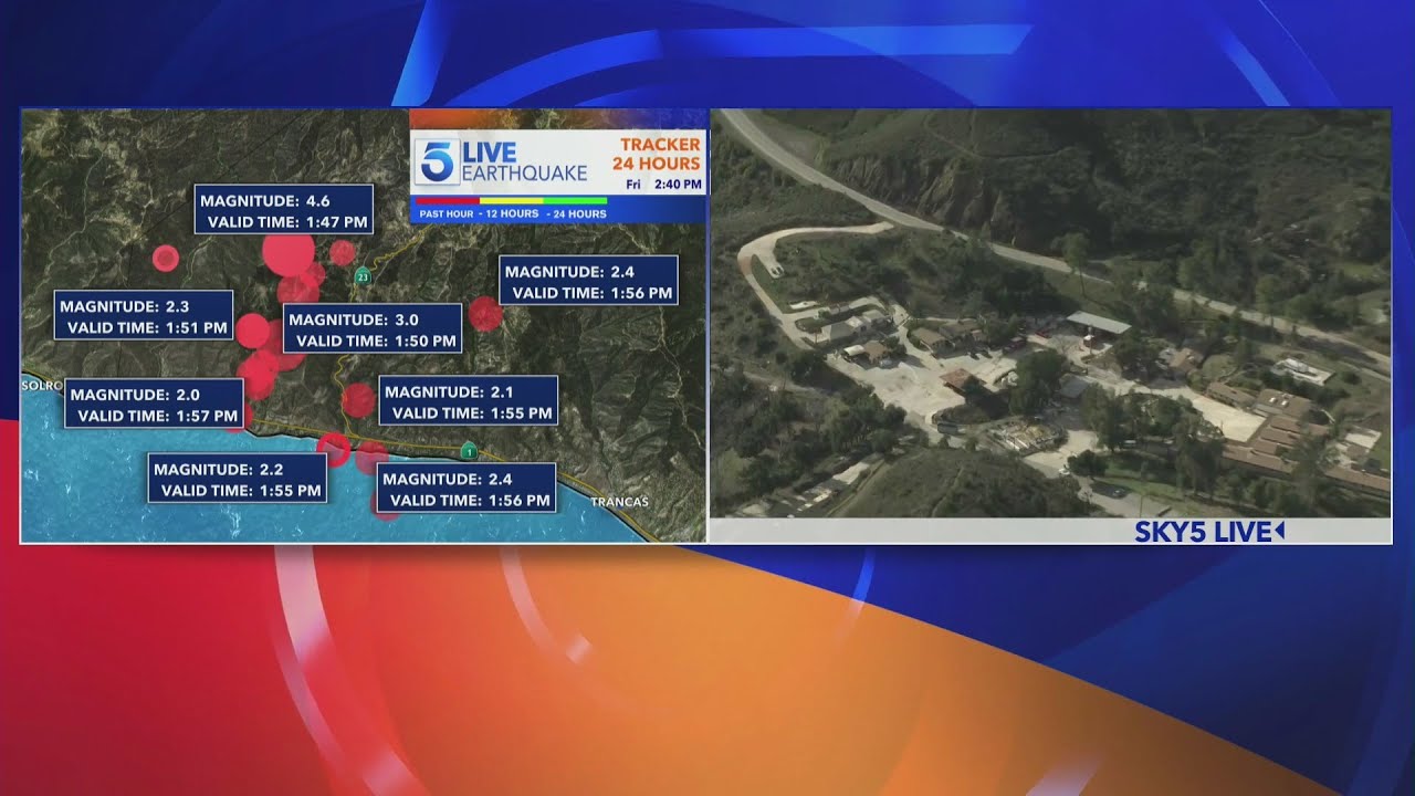 Magnitude 4.6 earthquake hits Southern California (Sky5 live) - YouTube