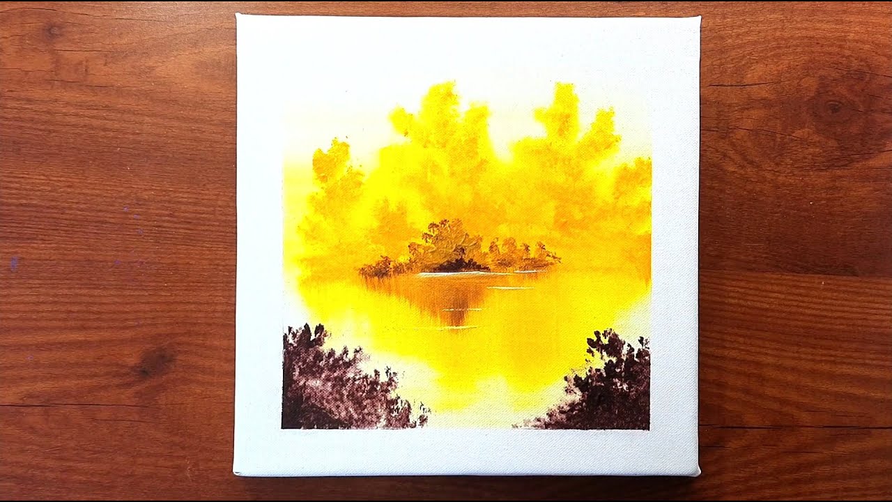 Sunshine Trees/New Acrylic Painting - YouTube