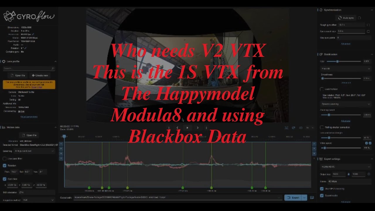 Mobula8 Walksnail Gyroflow using Blackbox data - YouTube
