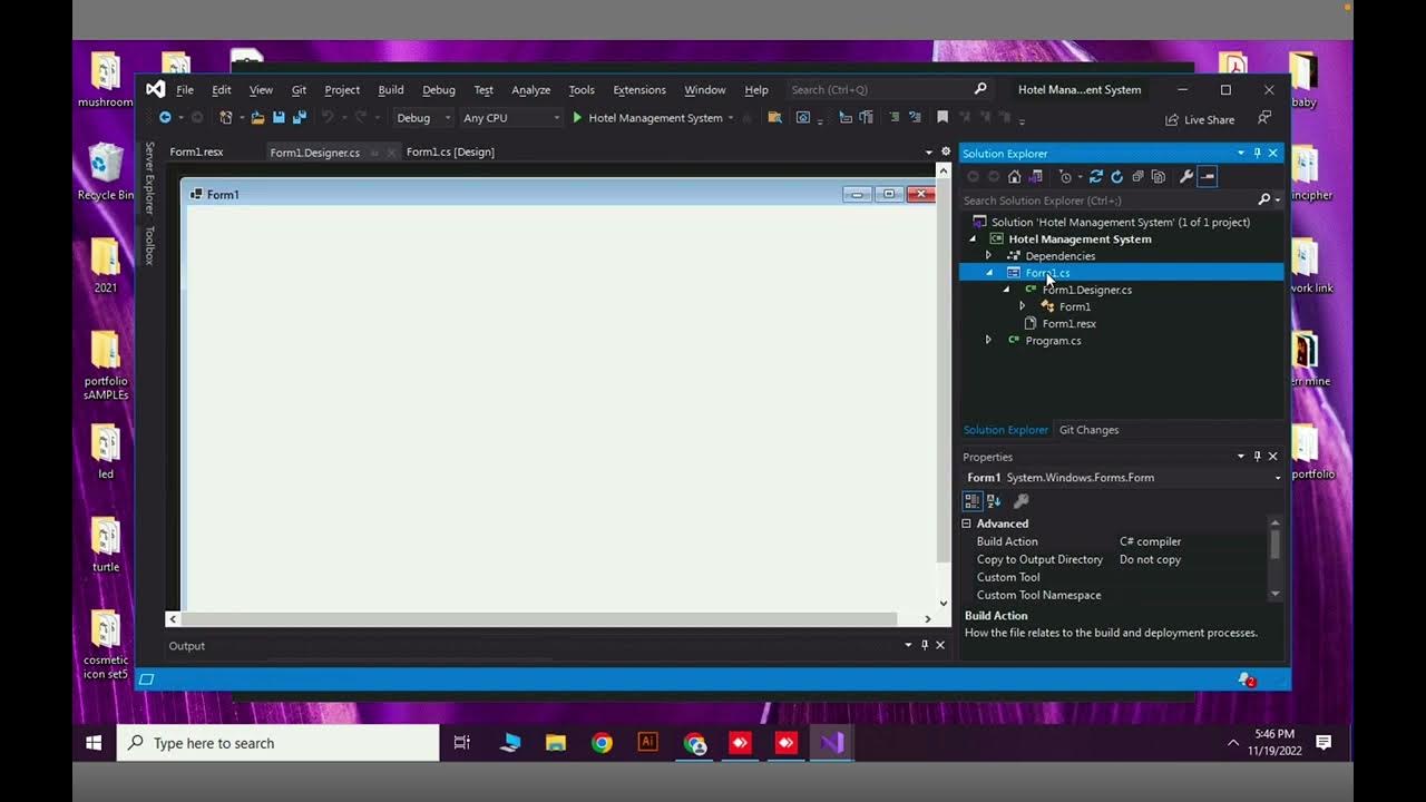 Develop a Hotel Management System using C# .NET framework Windows form application | Part 1 ...