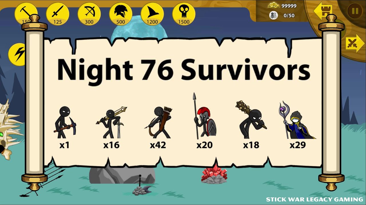 ENDLESS DEADS NIGHT 75-76 | STICK WAR LEGACY GAMING - YouTube