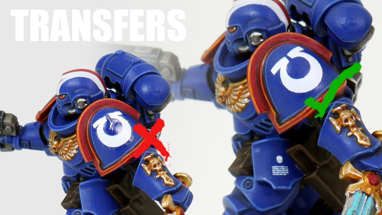 How To Apply Transfers for Space Marines and other Warhammer miniatures ...