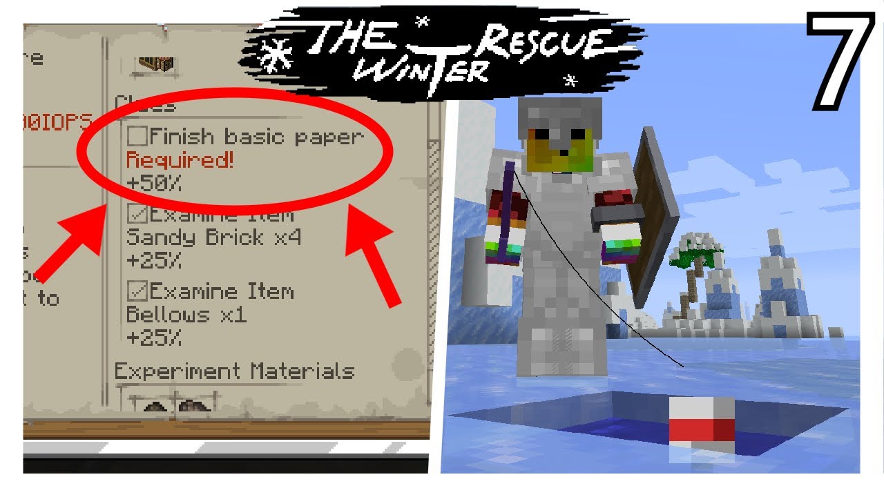 I Need Paper & Doing Some Fishing - Ep7 - The Winter Rescue (Minecraft ...