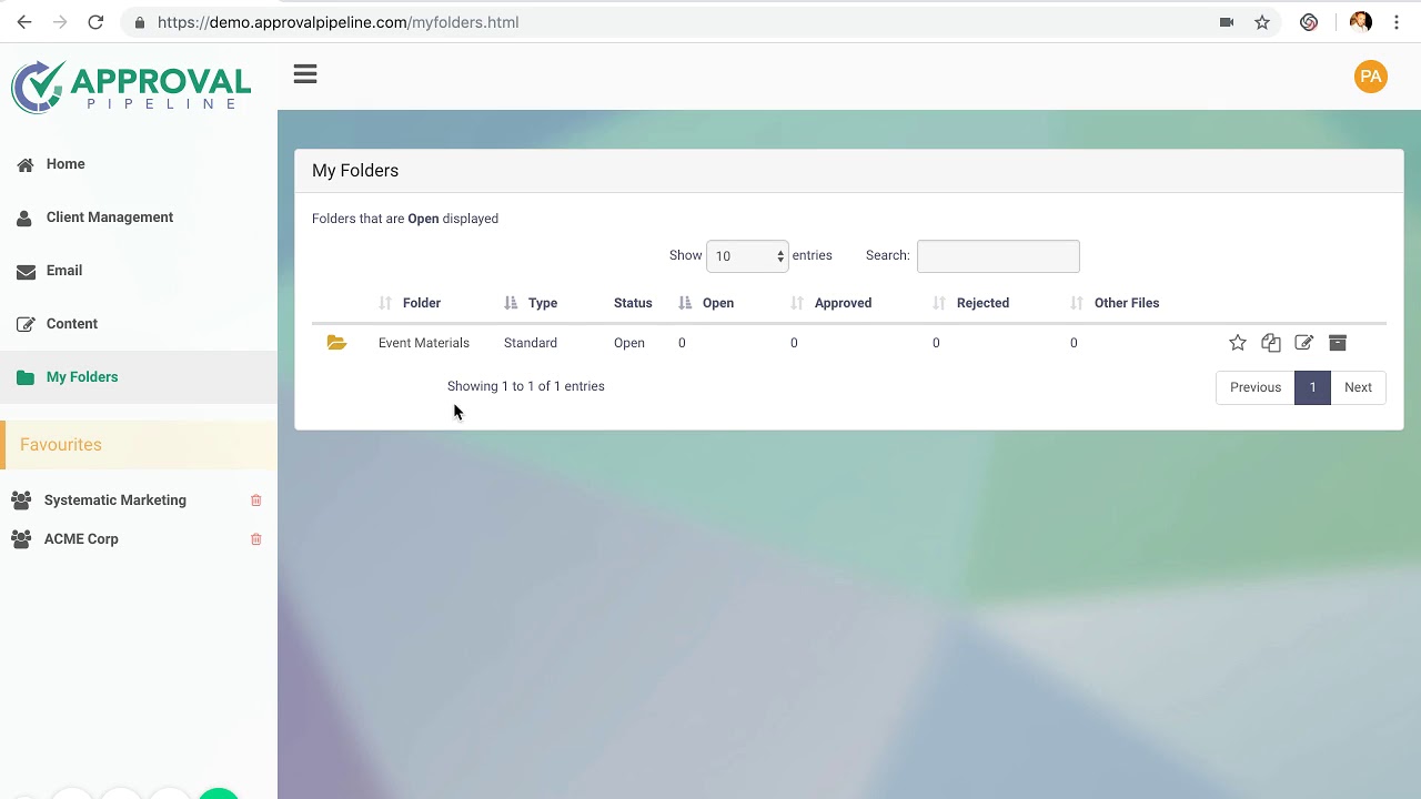 Approval Pipeline™ - Video 6 - My folders - YouTube