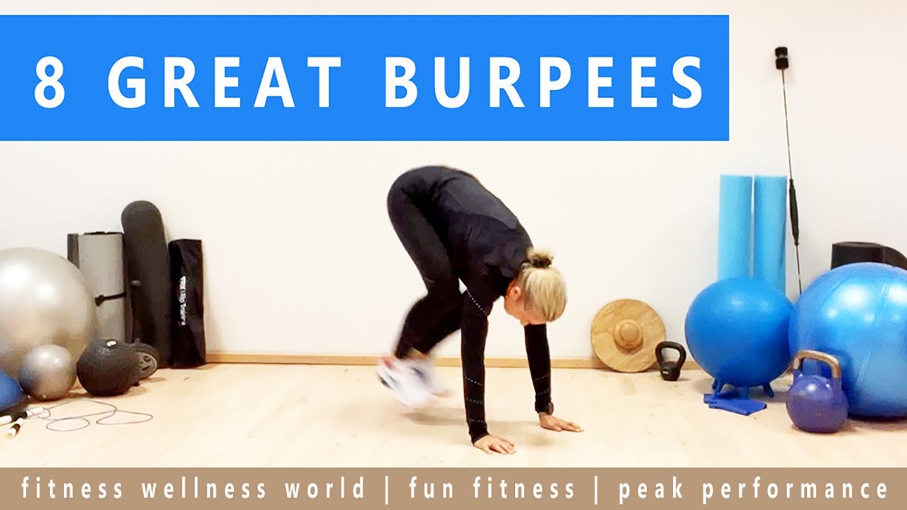 Burpee 8 variations NEW lower body work PERFECT 8-counts - YouTube