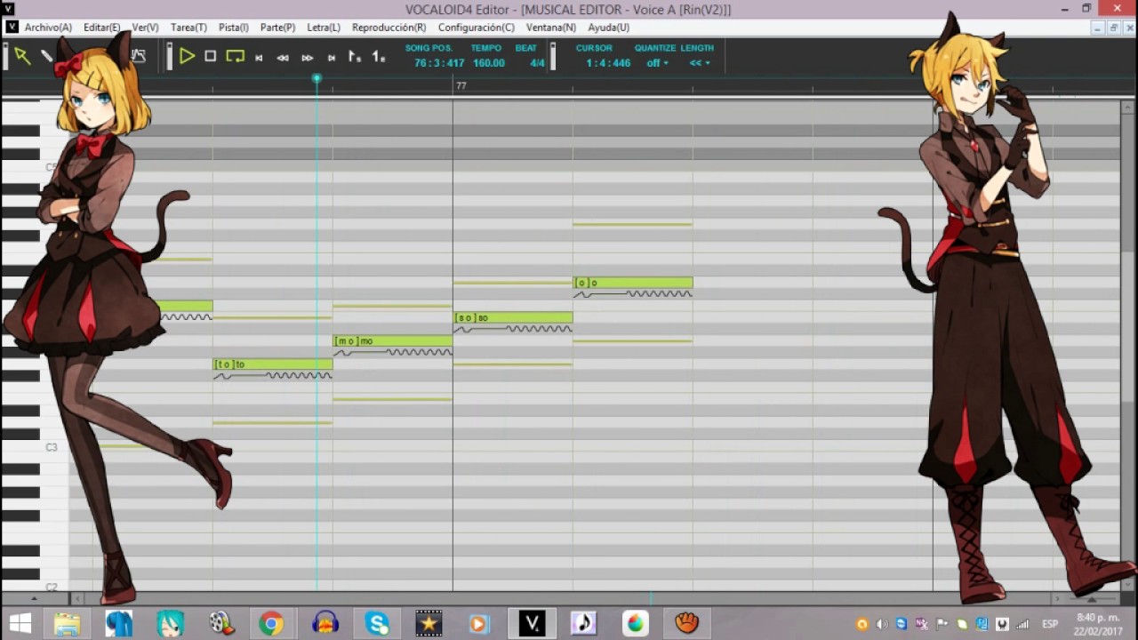 Black cat of the eve Rin y Len vocaloid 4 - YouTube