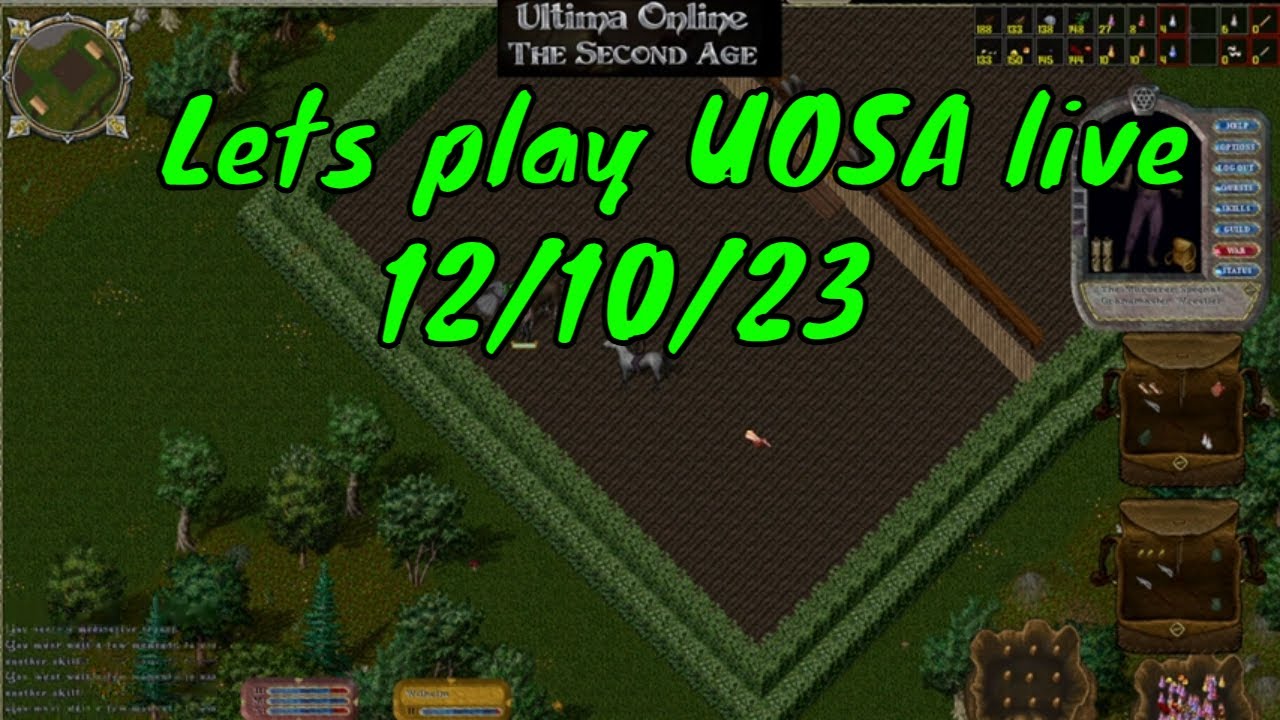 Let's Play Classic Ultima Online T2A Second Age UOSA 12/10/23 - YouTube