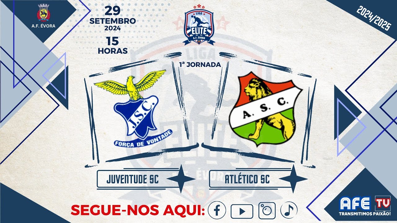 Liga Elite, 1ª Jorn. 24/25 - JUVENTUDE SC - ATLÉTICO SC, NA AFE TV ...