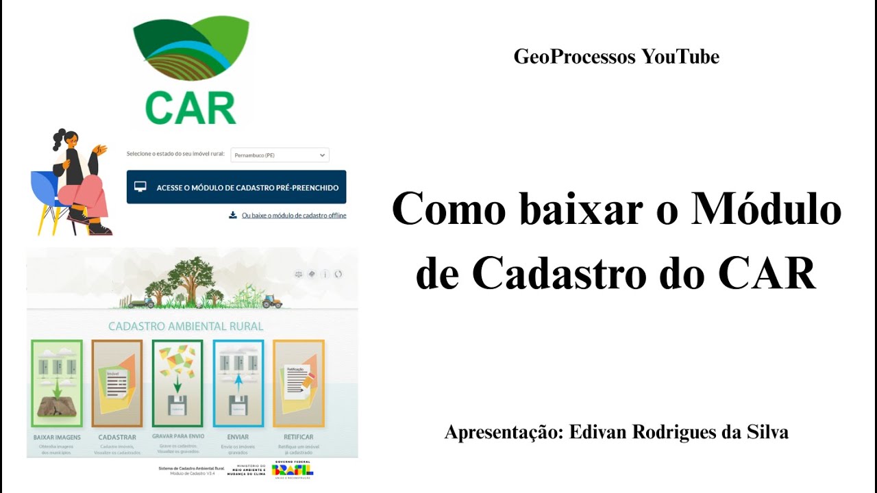 Como baixar o módulo de cadastro do CAR | CAR Pré-Preenchido - YouTube