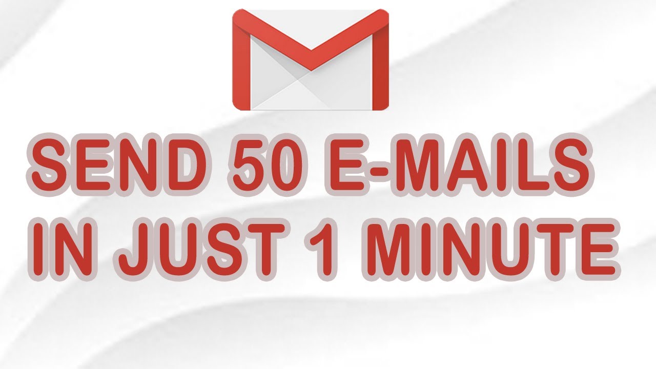 How Send 50 Emails At a Time | Email Marketing | Gmail Account - YouTube
