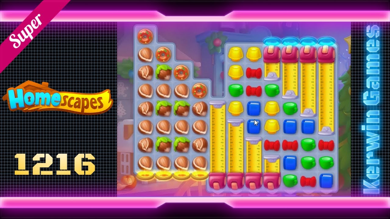 Homescapes Level 1216 - Super Hard Level - No Boosters Gameplay - YouTube