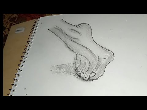 Constructing and Shading the Foot step by step easy sketch simple ...