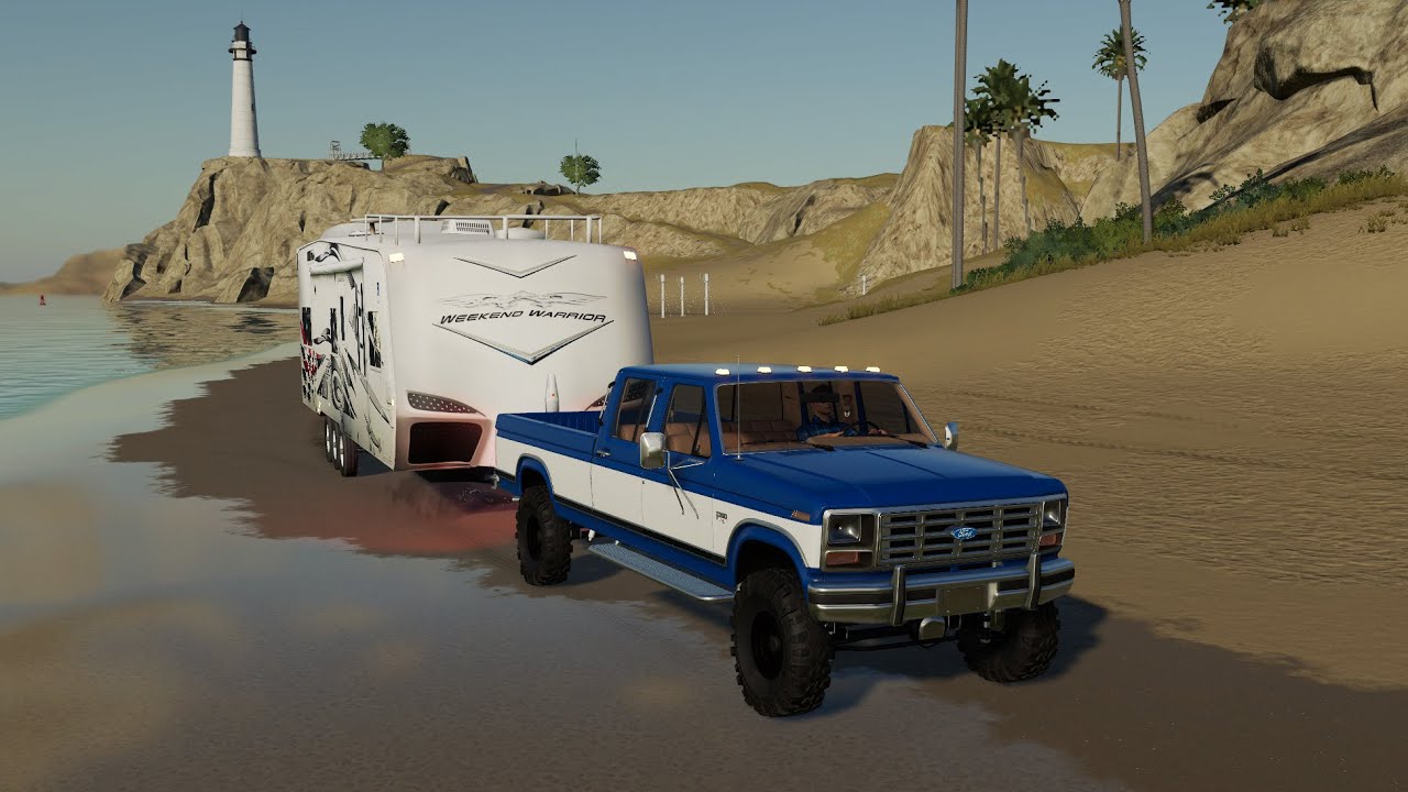 Going on vacation with a caravan - Farming Simulator 2019 | Ford F350 ...