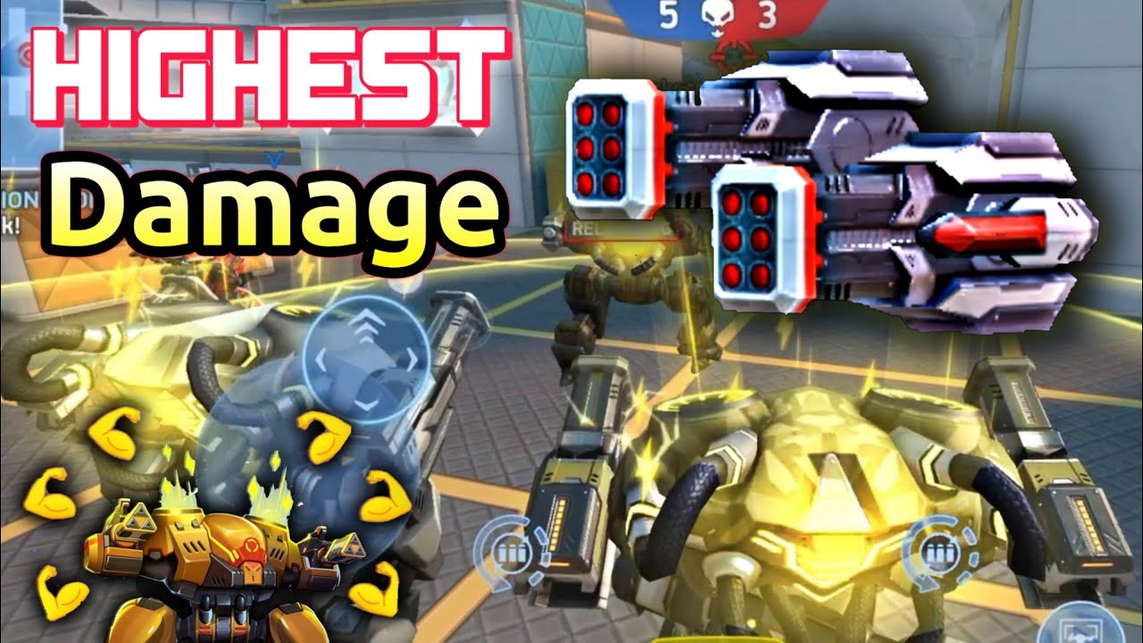 Mech Arena 🤩 Highest Damage of Missile Rack 8 | Brickhouse Gang ...
