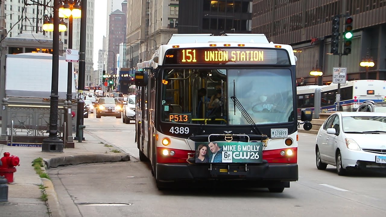 Chicago Transit Authority 2012-2013 New Flyer D60LFR 4389 On The 151 ...