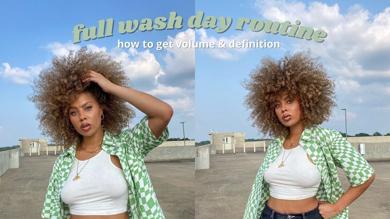 Full Wash Day and Washngo Routine for Volume & Definition | Very Simple ...