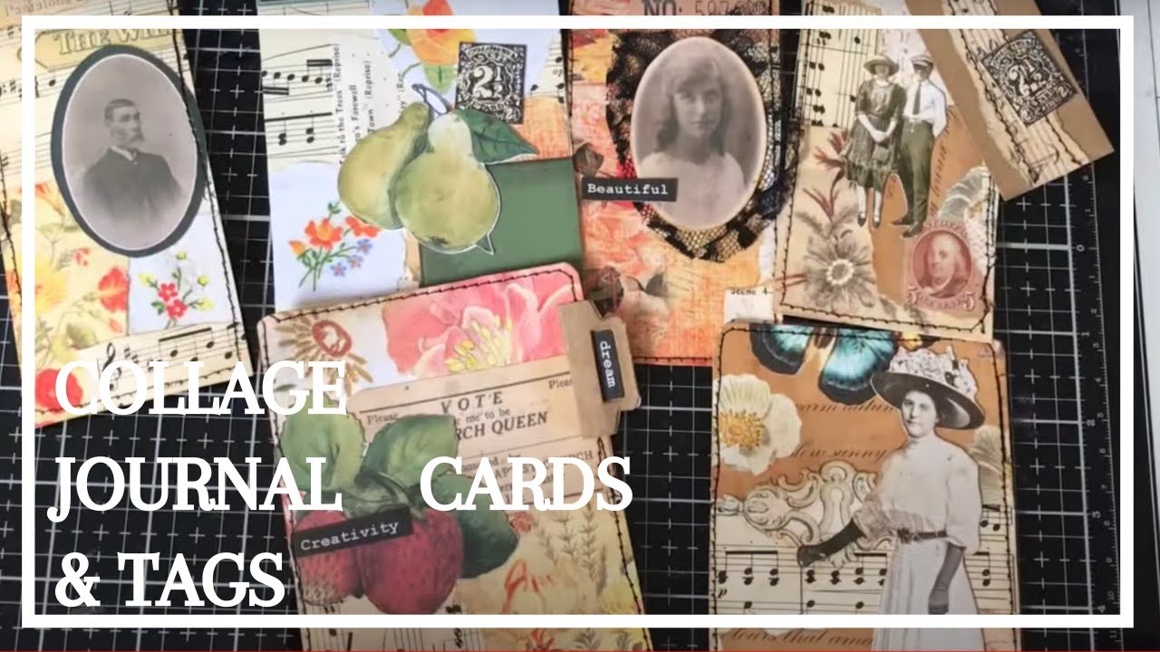 How to Make Collage Journal Cards & Tags - YouTube