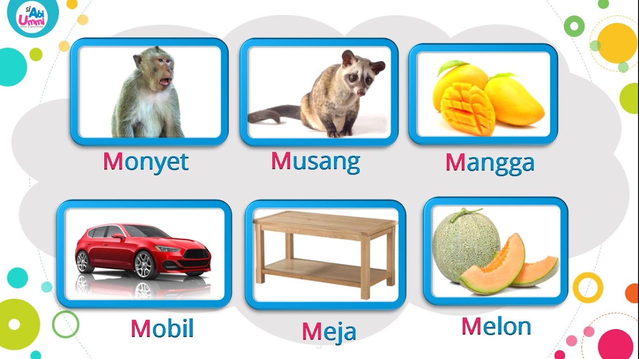 Belajar Mengenal Nama Benda Huruf M - Flashcard HURUF M - YouTube