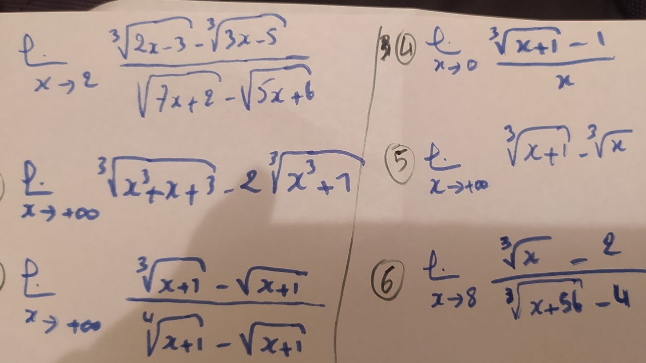 exercice 6 calculer limite indéterminer - YouTube