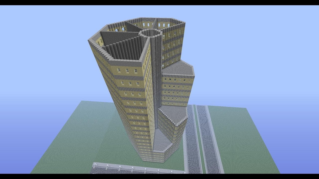 Minecraft skyscraper build ep 1 - YouTube