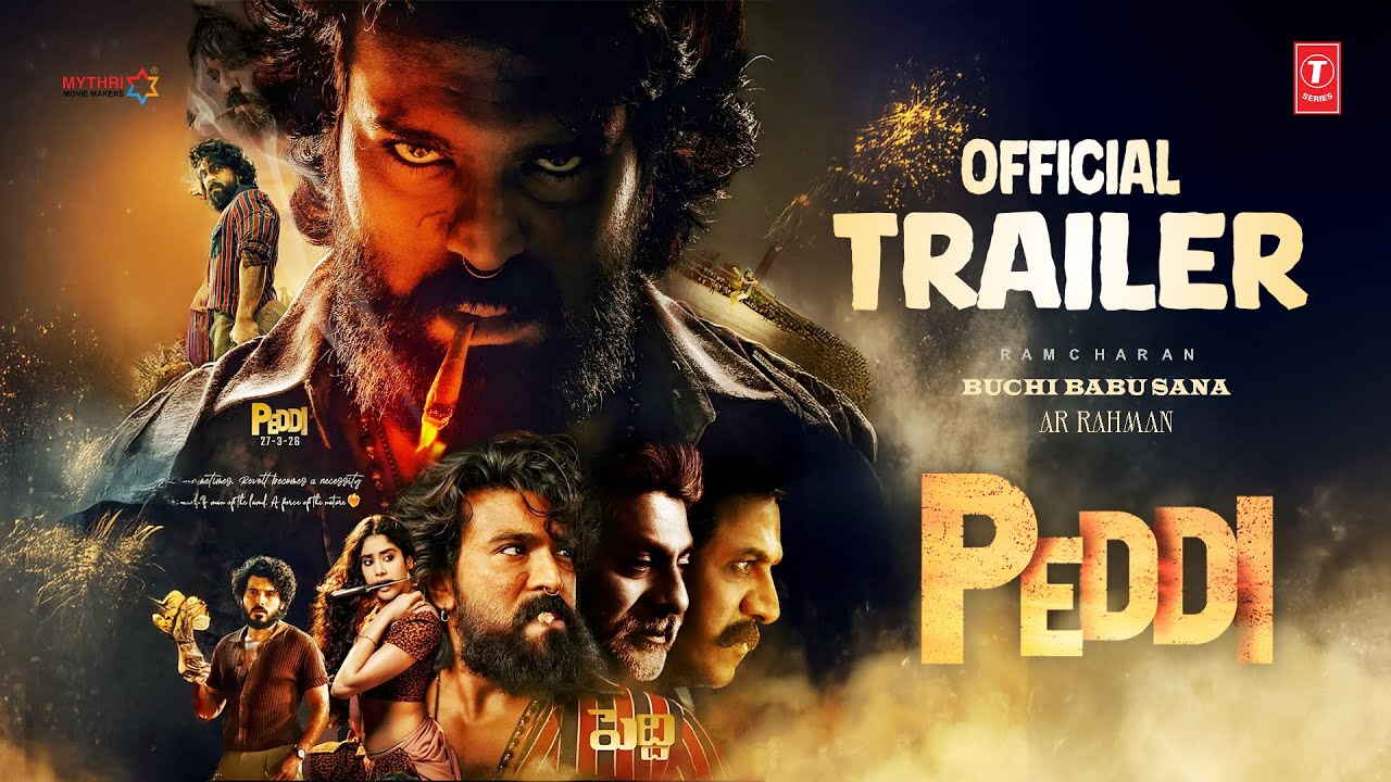Peddi First Trailer (Telugu 'Hindi) | Ram Charan | Janhvi Kapoor | A R ...