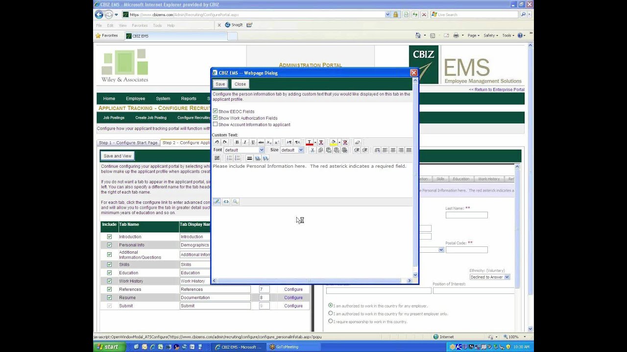 CBIZ EMS Applicant Tracking Tutorial (Part 1) - YouTube