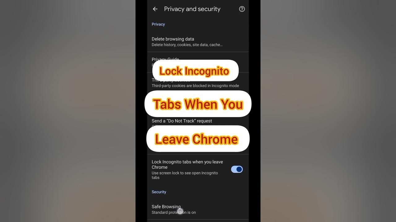 How to Lock Incognito Tabs When You Leave Chrome 🔒🕵️‍♂️ | Protect ...