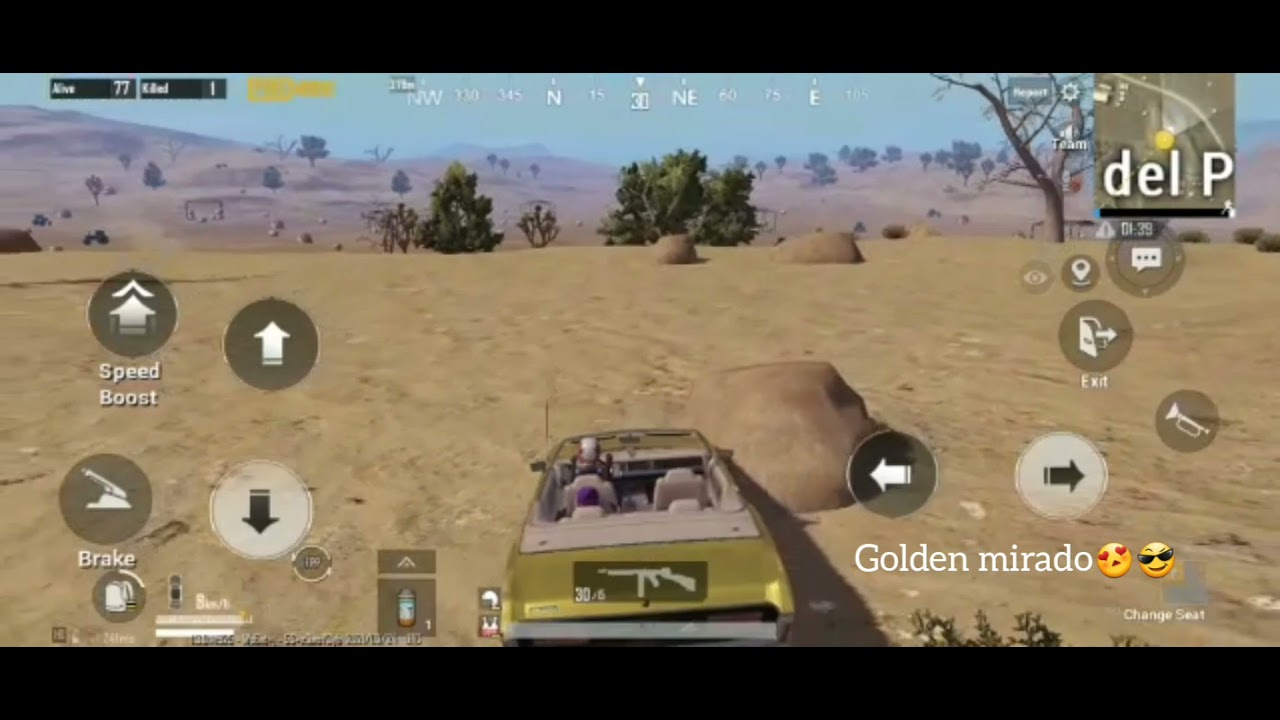 golden mirado in pubg mobile /fastest car in pubg - YouTube