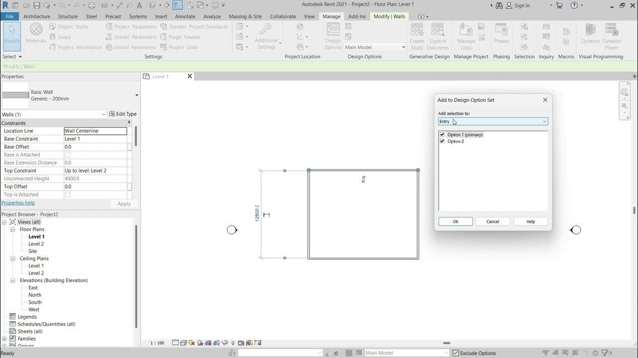How to create and manage design options in Revit - YouTube