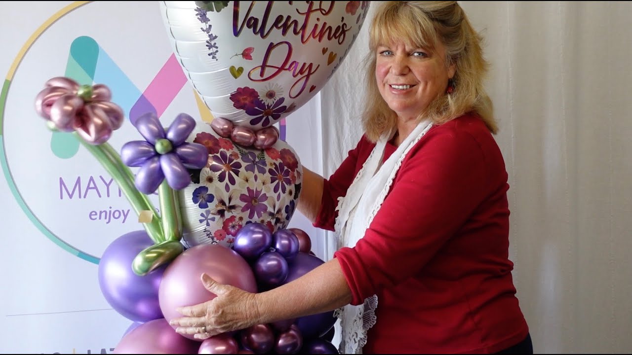 Mayflower Balloon Basics Valentine's Day Stacked Hearts - YouTube