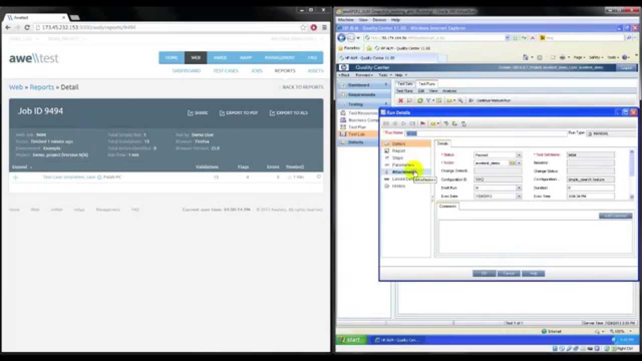 Awetest Highlights: Integration with HP ALM Test Lab Module - YouTube