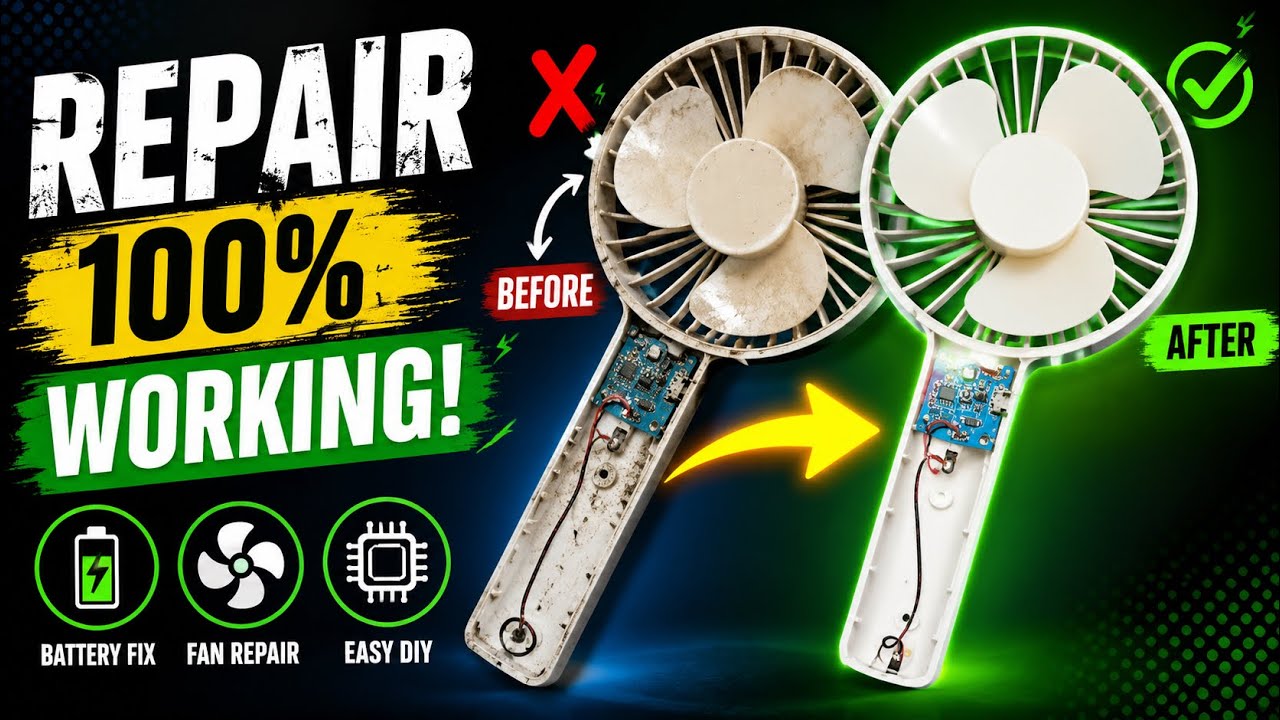 Handheld Fan Not Working? Here’s the Simple Fix - YouTube