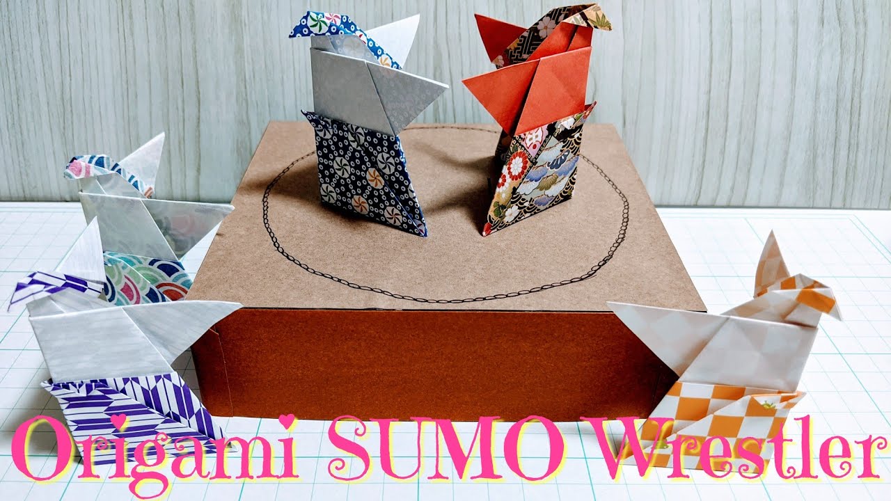 【Origami】How to make a origami Sumo Wrestler - YouTube