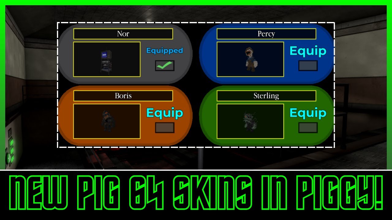4 NEW AWESOME SKINS! | Pig 64 Part 2 Skins Update | Roblox Piggy - YouTube