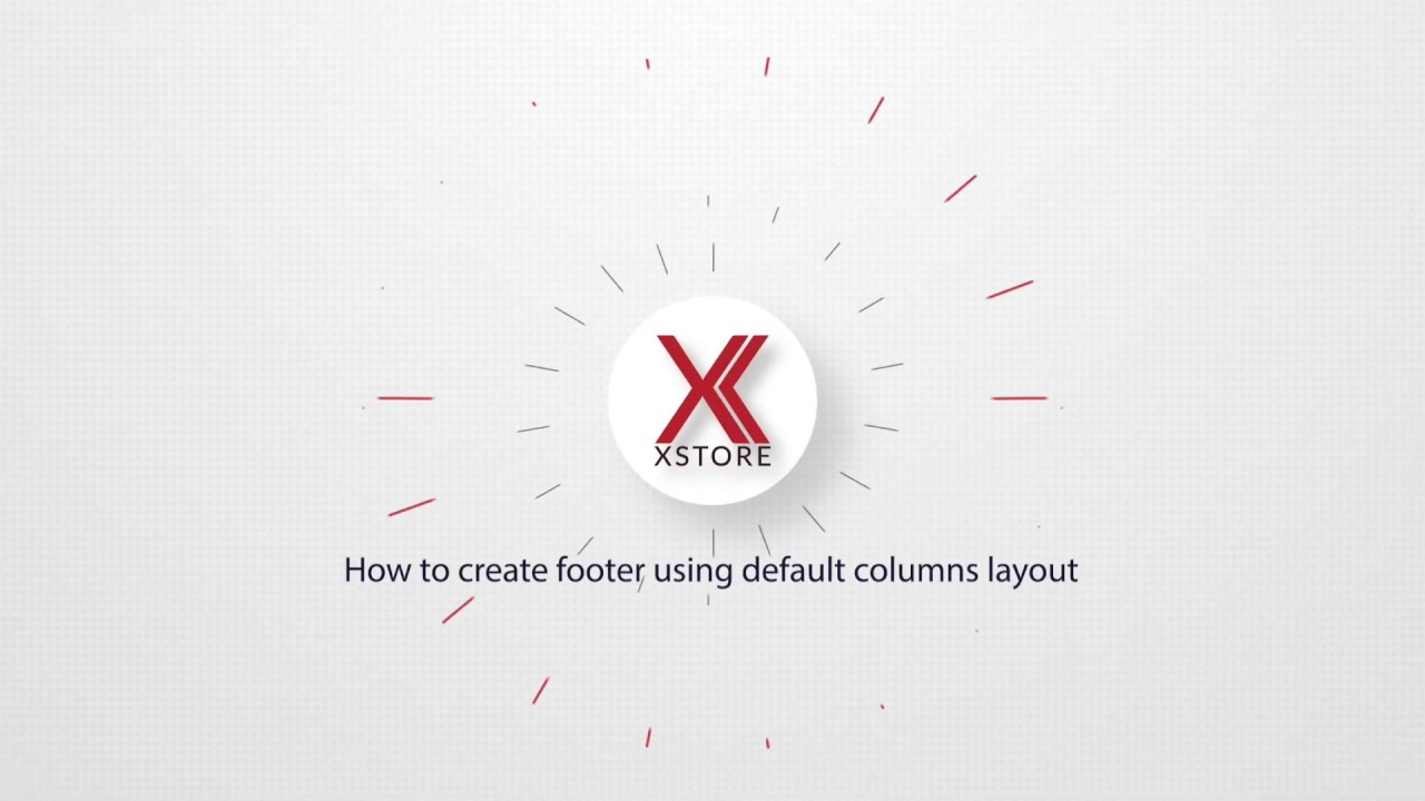 How to create footer using default columns layout - YouTube
