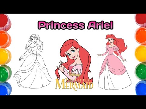 How to Draw Princess Ariel | The Little Mermaid | Step by Step Tutorial ...