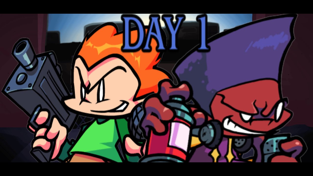 FUNKIN CORRUPTION MOD (Pico Story) Evil Garcello Vs Pico & Darnell DAY ...