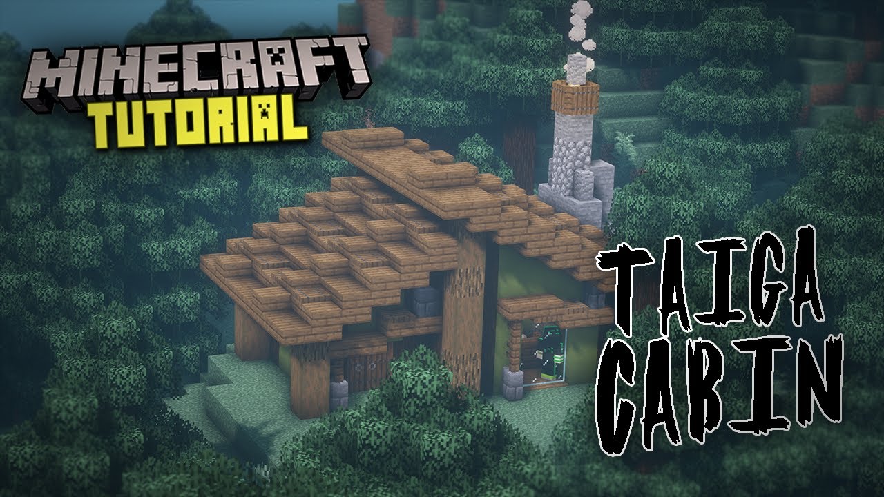 (Tutorial) How to Build a Taiga Cabin | Minecraft 1.16 - YouTube