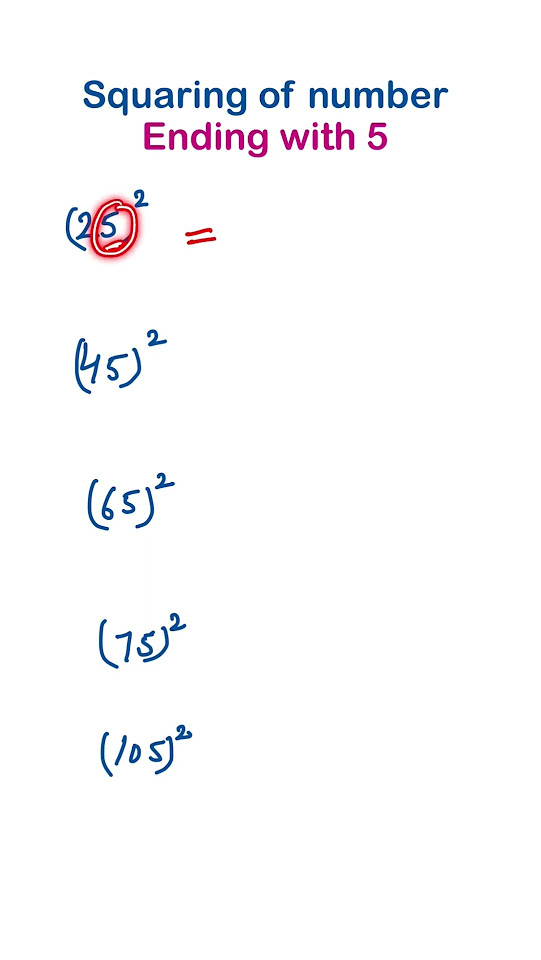 Square of a number ending with 5 | squaring trick | Vedic maths #omgmaths #mathshorts # ...