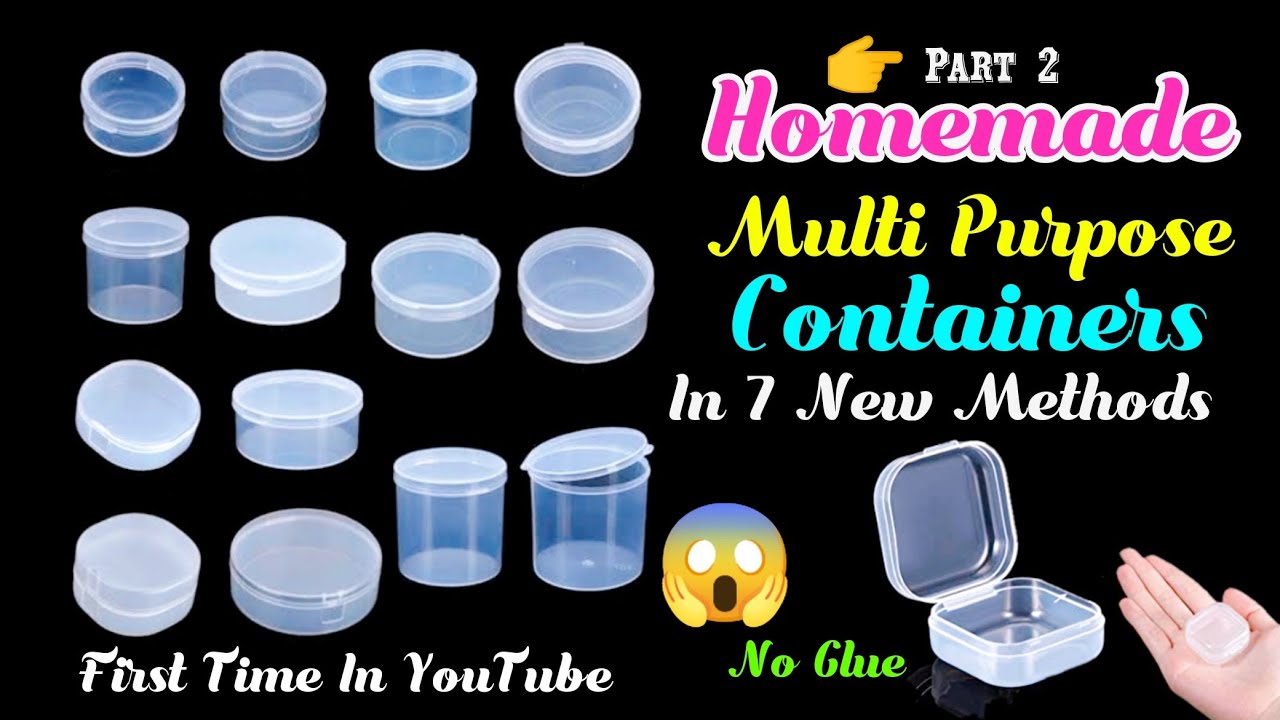 How to make small container/homemade lipbalm container/homemade slime ...