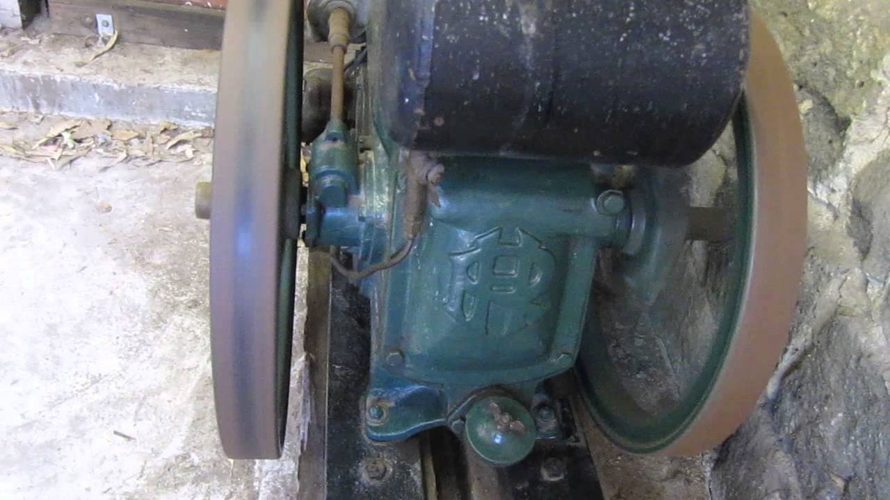 Ruston Hornsby 8PB petrol/kero stationary engine - YouTube