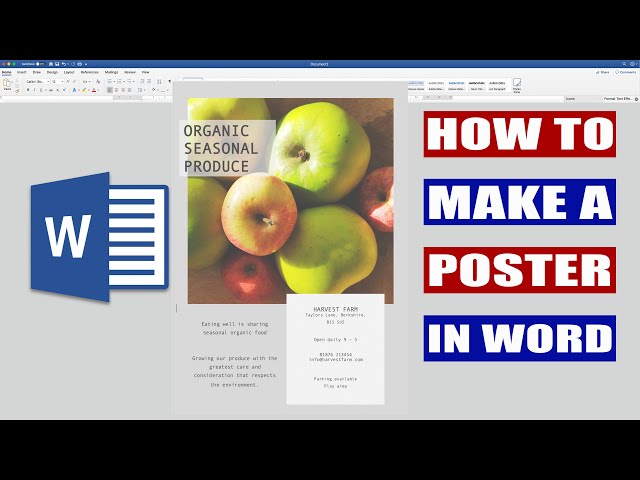 How To Do An A3 Poster On Word