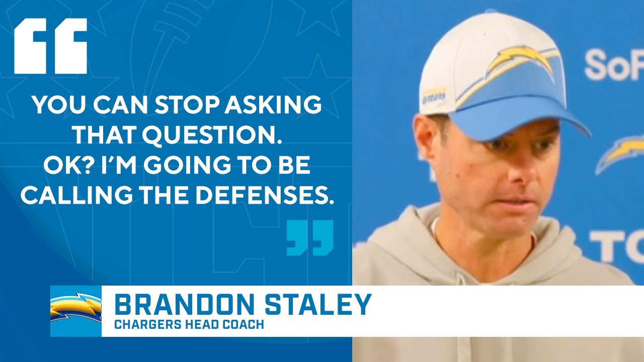 Chargers coach Brandon Staley LASHES OUT at reporters following loss to ...