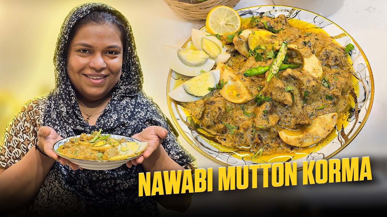 Shadiyon Wala Nawabi Mutton Korma | Thick & Creamy Mutton Korma | White ...