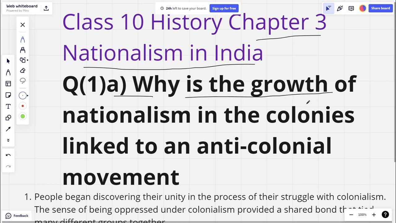 10th history ch 3 q1a)- why is growth of nationalism in colonies linked ...