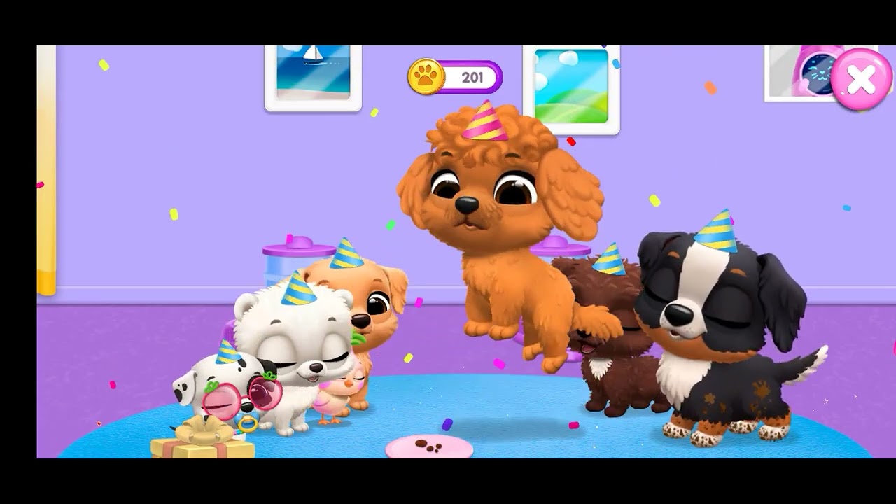 Floof to my house new 🎁 opening music and pets 🐕 birthday party 🎉🥳 ...