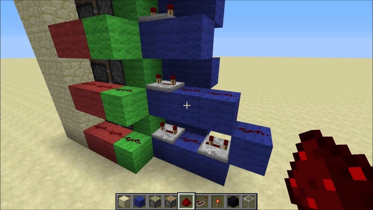 Simple Up + Down Redstone Elevator - YouTube