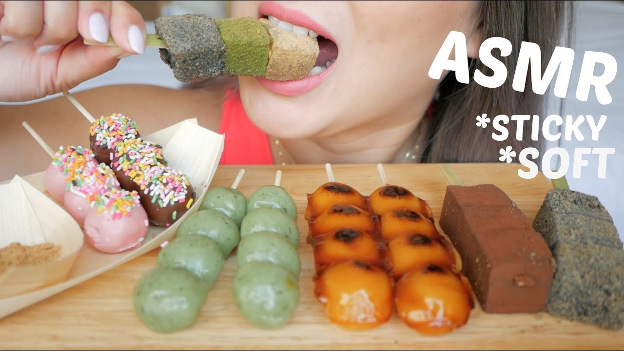 Warabi MOCHI & DANGO | ASMR *NO Talking Eating Sounds | N.E Let's Eat ...