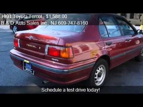 1991 Toyota Tercel DX 4dr Sedan for sale in BURLINGTON, NJ 0 - YouTube